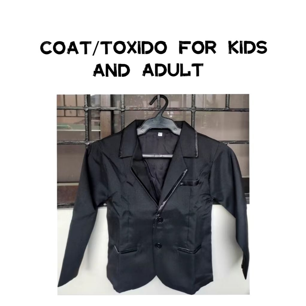 Black coat/Toxido only for kids and adult | Shopee Philippines
