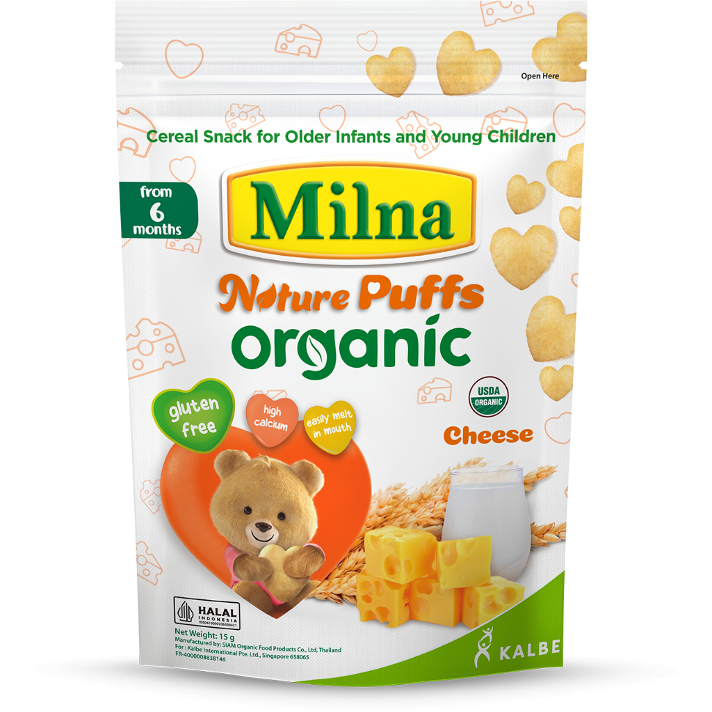 Milna Organic Nature Puffs Cheese - HALAL Certified, USDA Organic ...