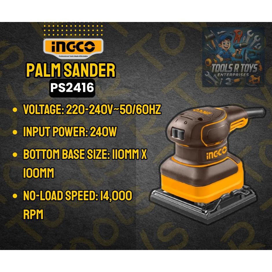 INGCO PALM SANDER | PS2416 | TOOLS R TOYS | ING-POWERTOOLS | Shopee ...