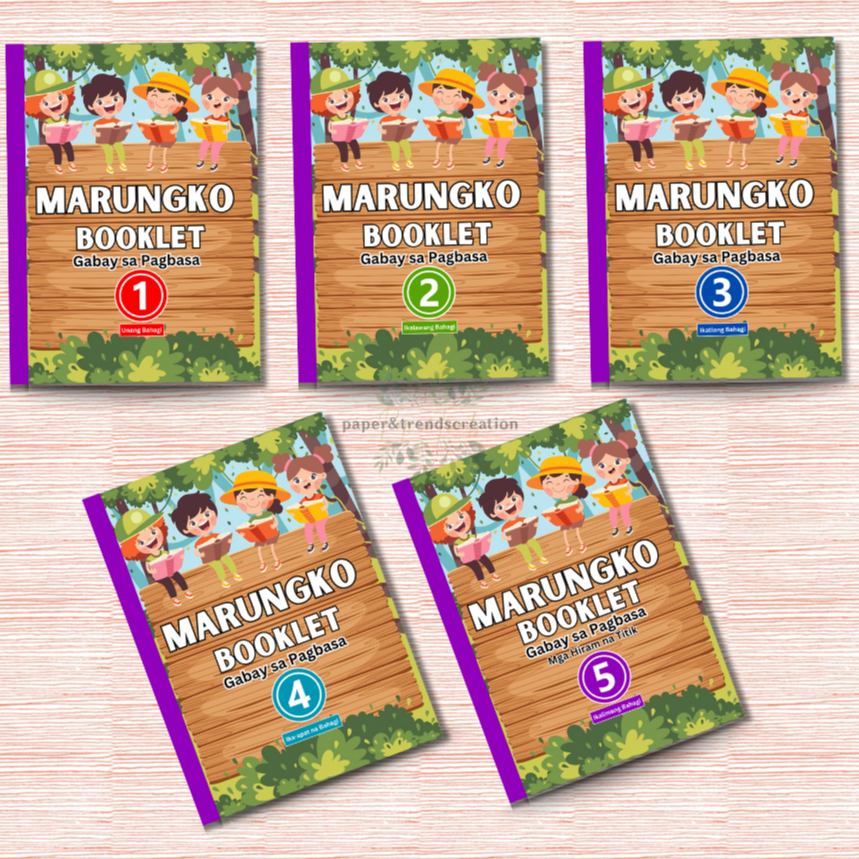 Marungko Booklet 1-5 Bahagi / Marungko Approach / Unang Hakbang Sa ...