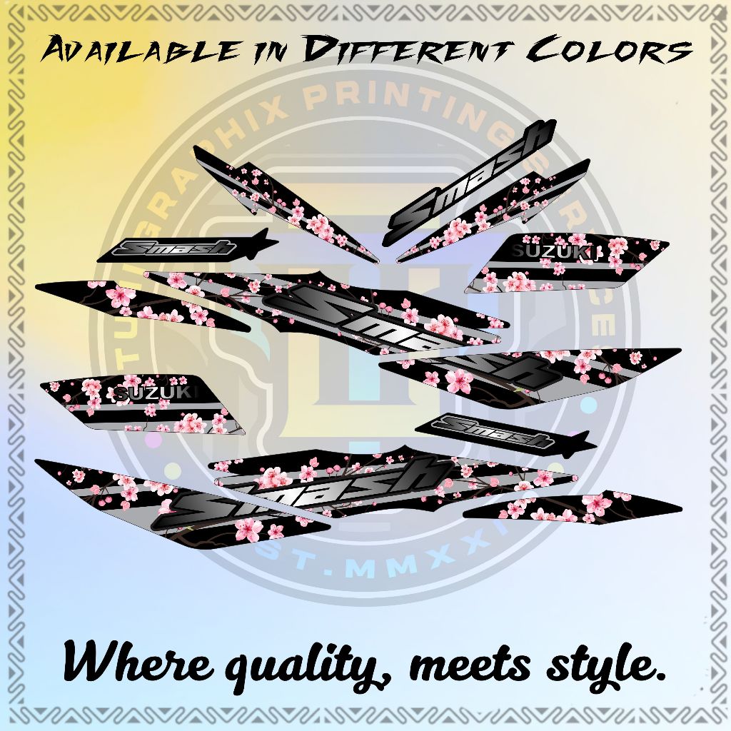SUZUKI SMASH 115 SAKURA JAPAN STOCK DECALS STICKER | Shopee Philippines