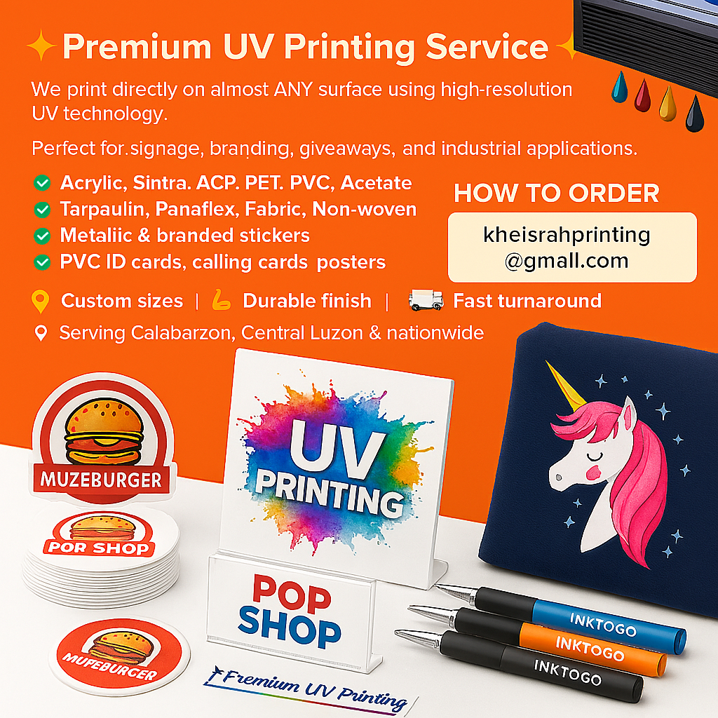 Premium UV Printing – Direct Print on Vinyl Sticker (12inx12in ...