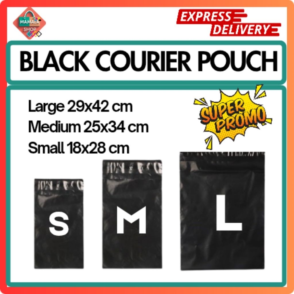 100pcs BLACK COURIER POUCH -Reusable Packaging Bag for Online Business ...