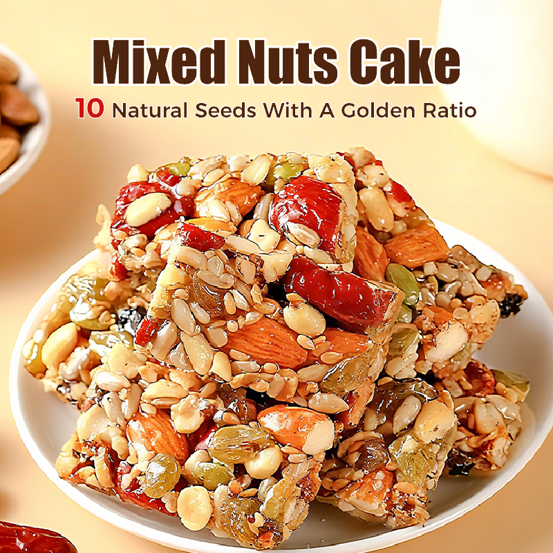 MIxed nuts cake healthy snacks mix nuts and almond/walnuts/fruits dried ...