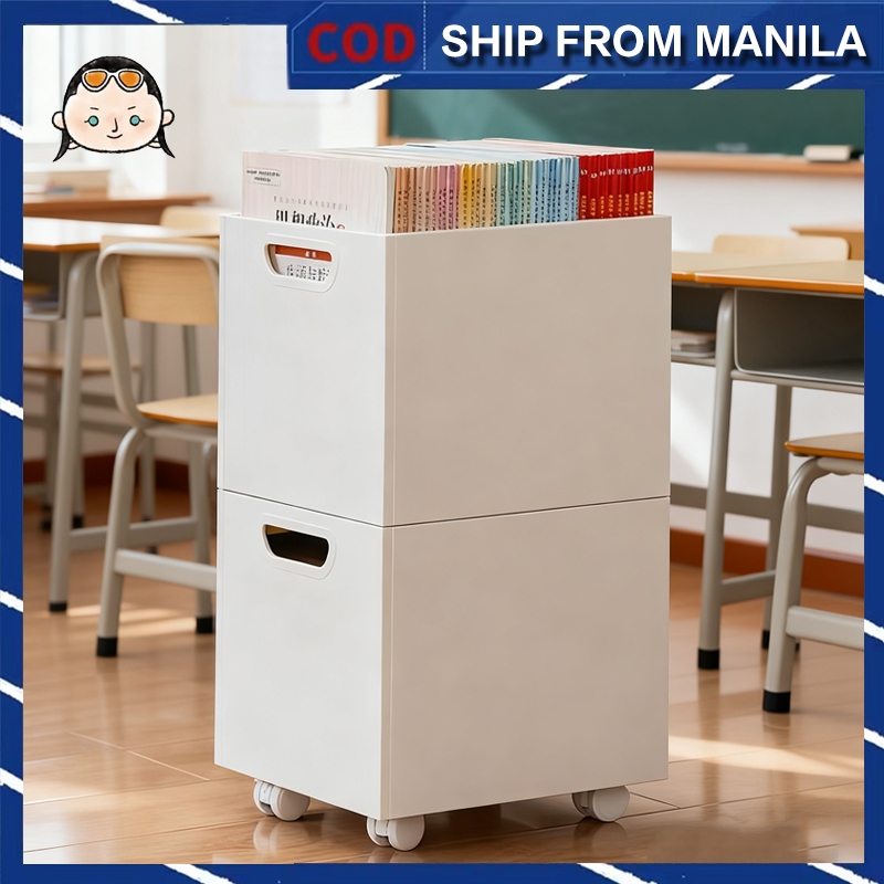 File Removable Organizer Box with Wheel Stackable File Box Office ...