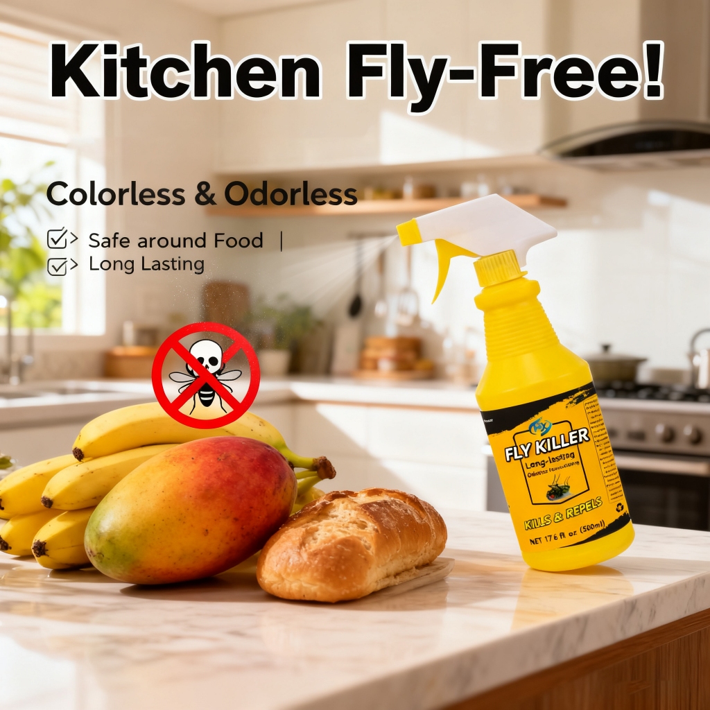 Fly Killer Spray 500ml,Non-Toxic,Odorless,Colorless Insecticide Fast ...