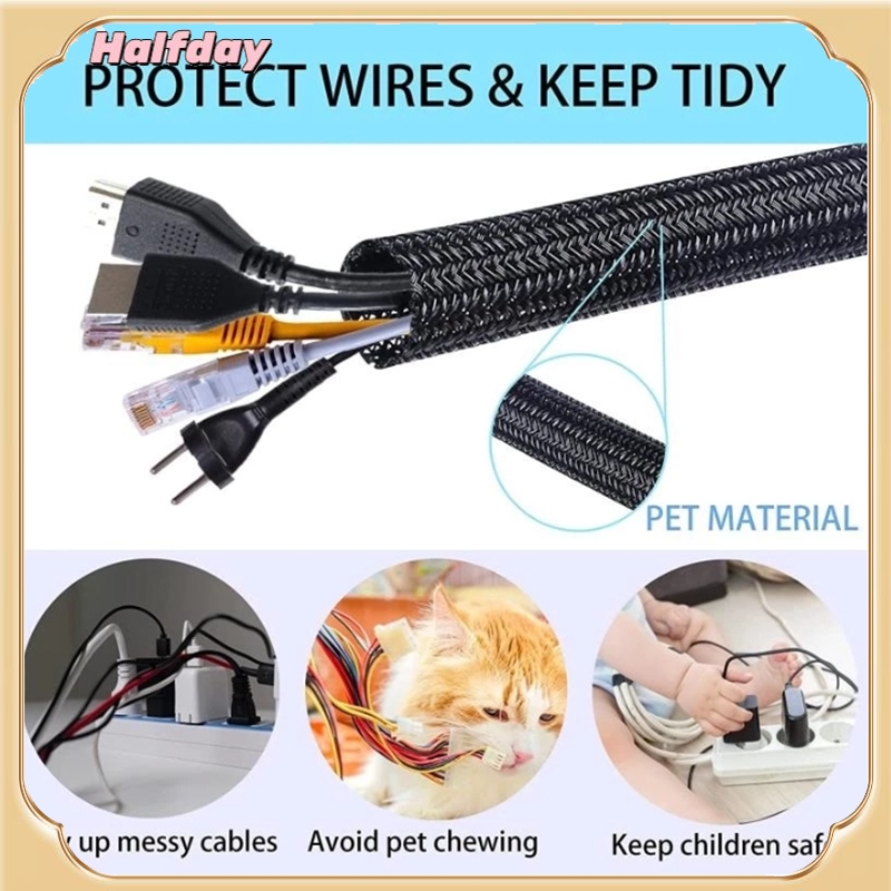10MM Stretchable Cable Organizer Sleeve 2M 5M Cable Split Shield Sleeve ...