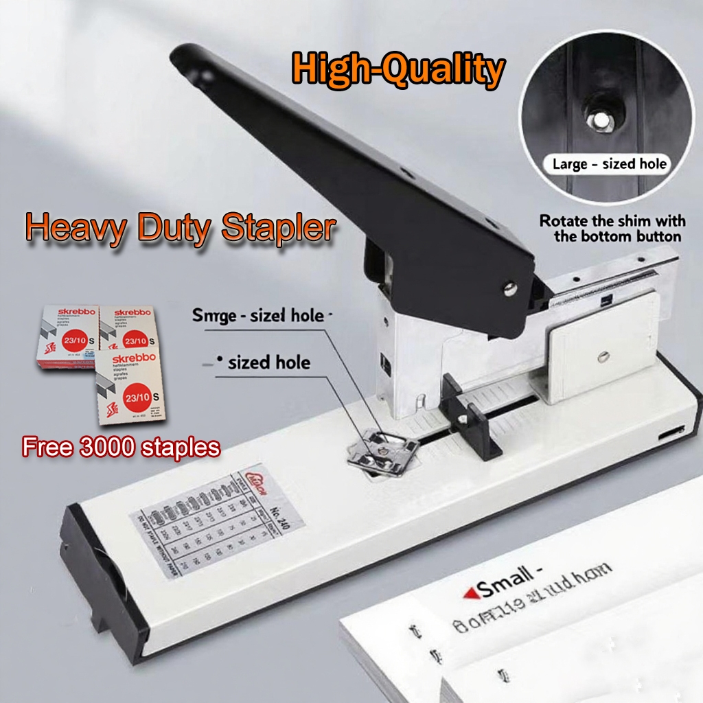 Heavy Duty Stapler With 3 Boxes Staples Up to 120/240 Sheets Capacity ...
