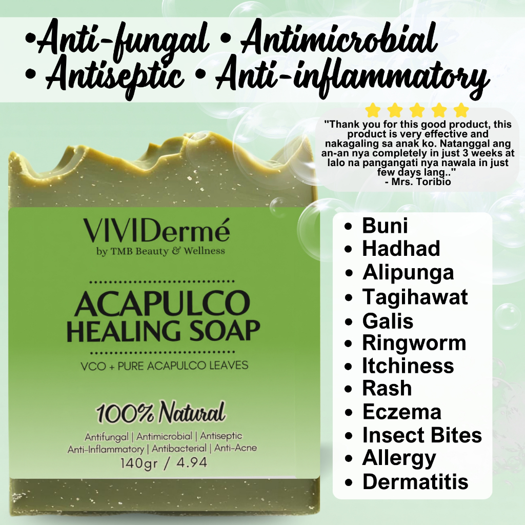 TMB VIVIDermé ACAPULCO SOAP | Antifungal Antibacterial Antiseptic Anti ...
