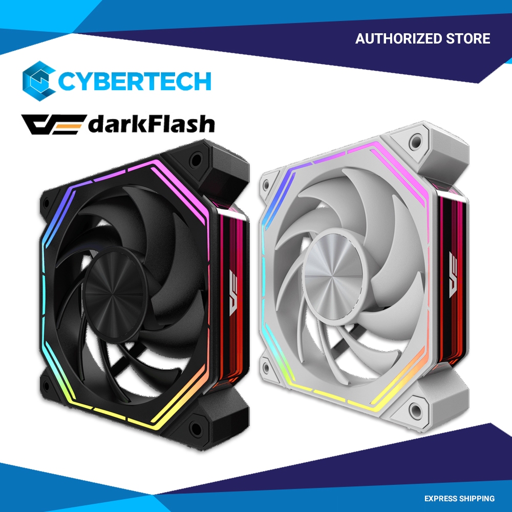 DarkFlash INF34R Infinity 34R Single Reverse Blade PWM ARGB Cooling Fan ...