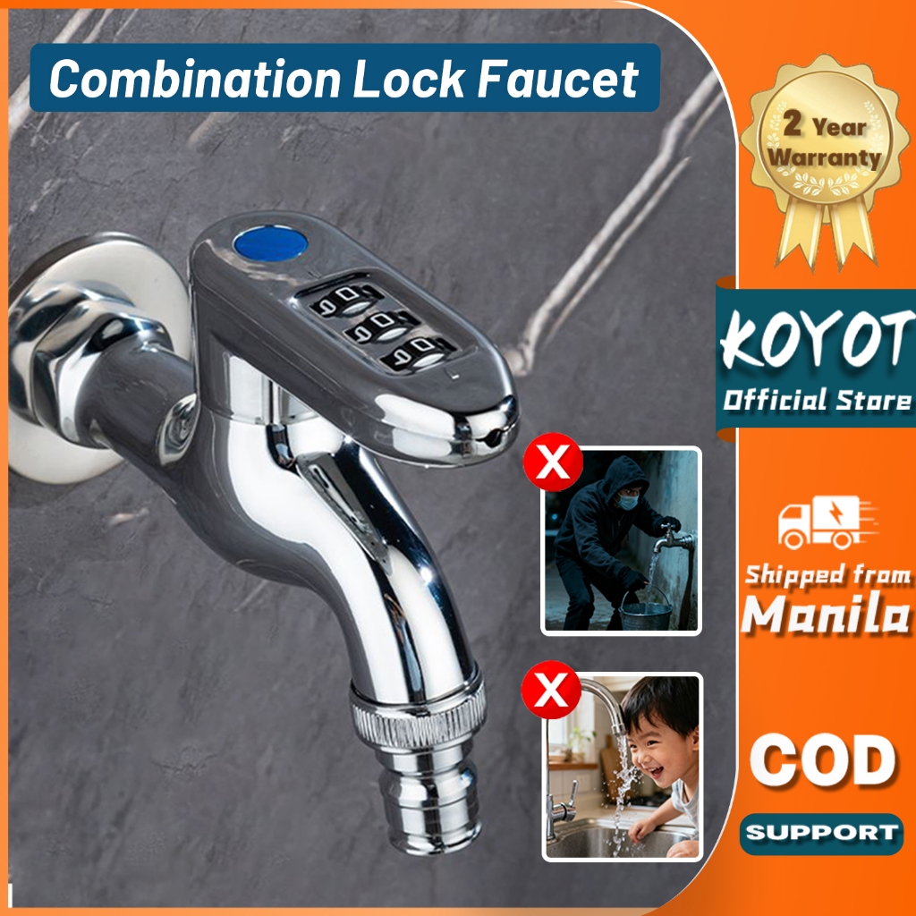 KOYOT Combination Lock Faucet Anti-theft Outdoor Faucet with Lock ...