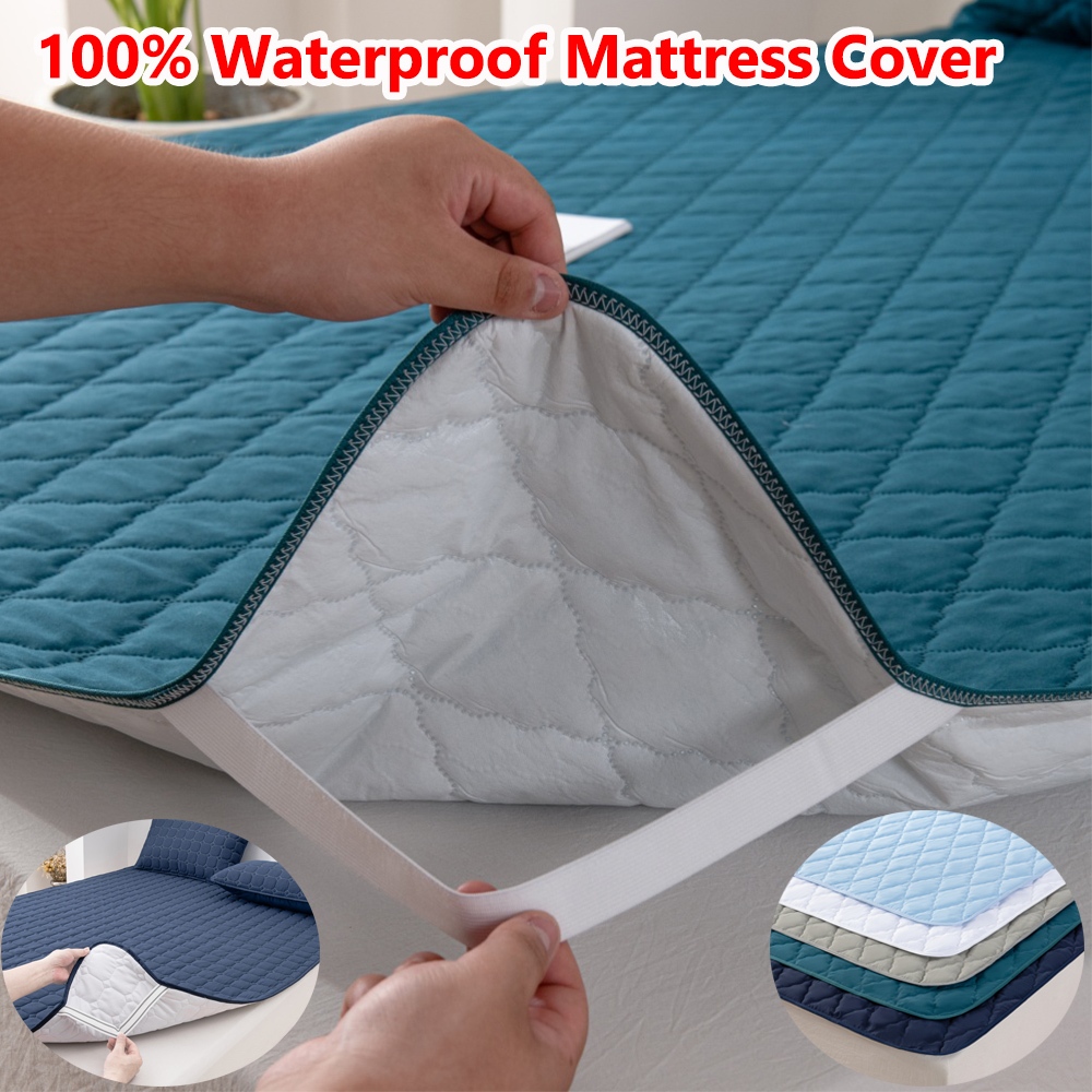Home Preferred Waterproof Mattress Cover with Elastic Bands in the 4 ...