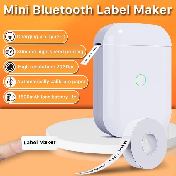 Label Maker Bluetooth Mini Thermal Printer Thermal Label Sticker D11 ...
