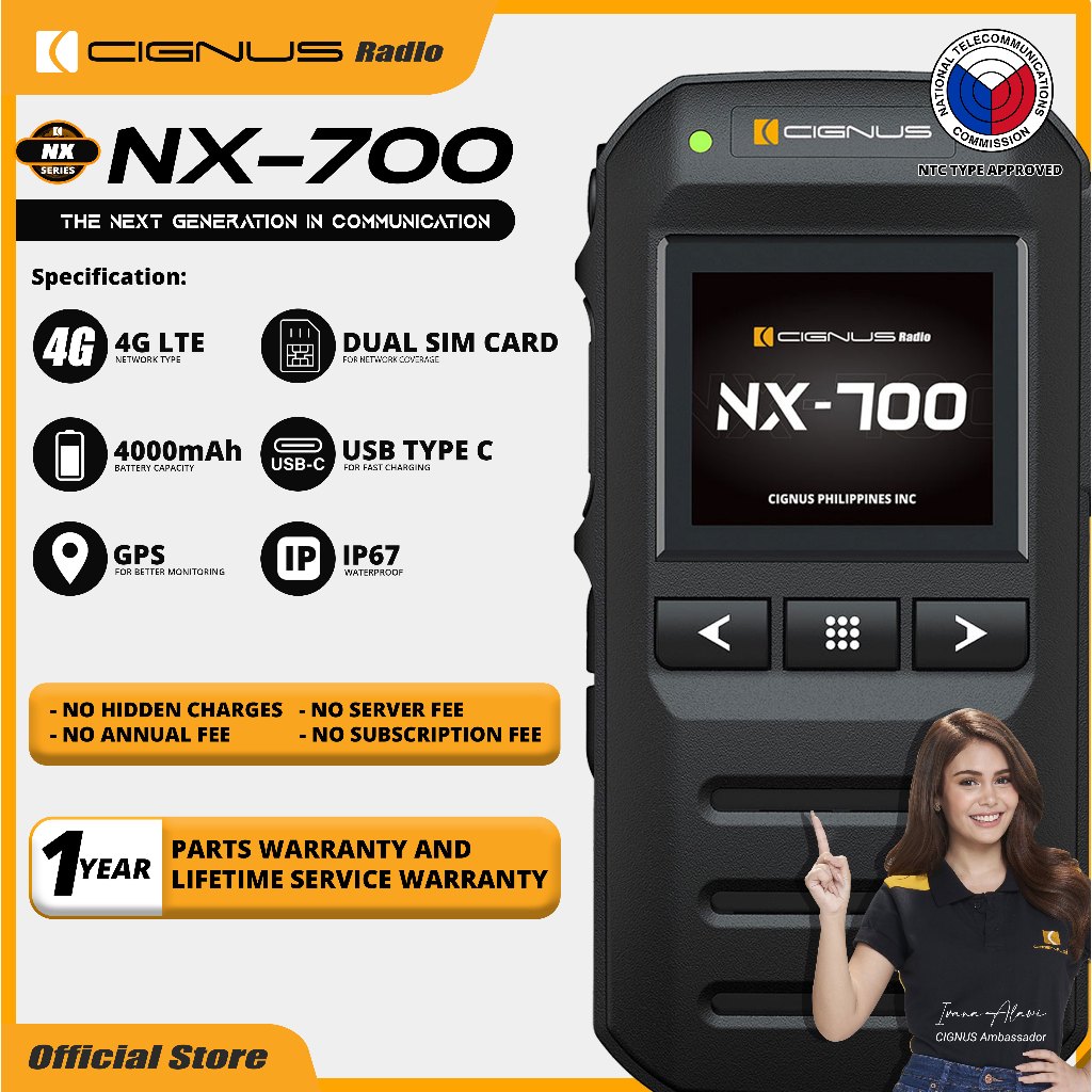Cignus NX-700 (Waterproof) P.o.C Two-way Radio | Shopee Philippines