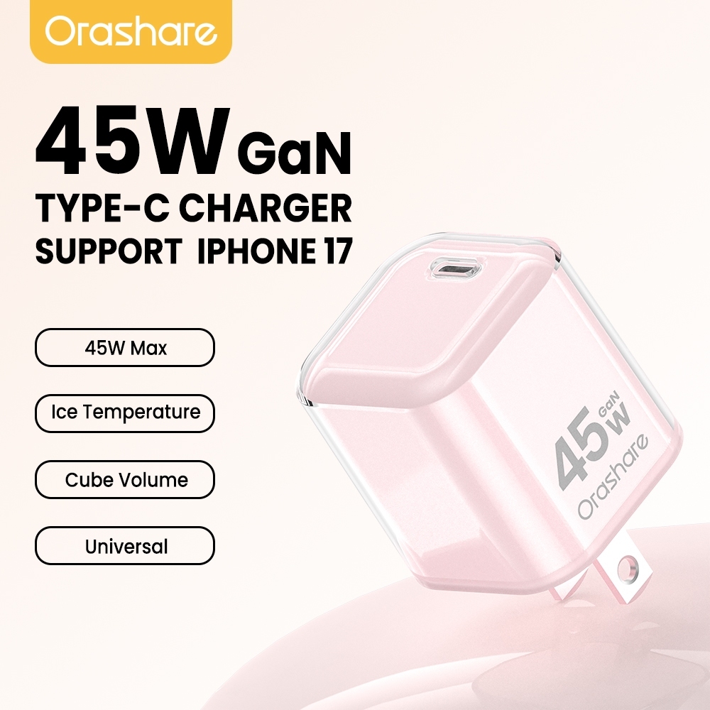 Orashare C45C GaN 45W Mini USB C Fast Charger Compact Quick Wall ...