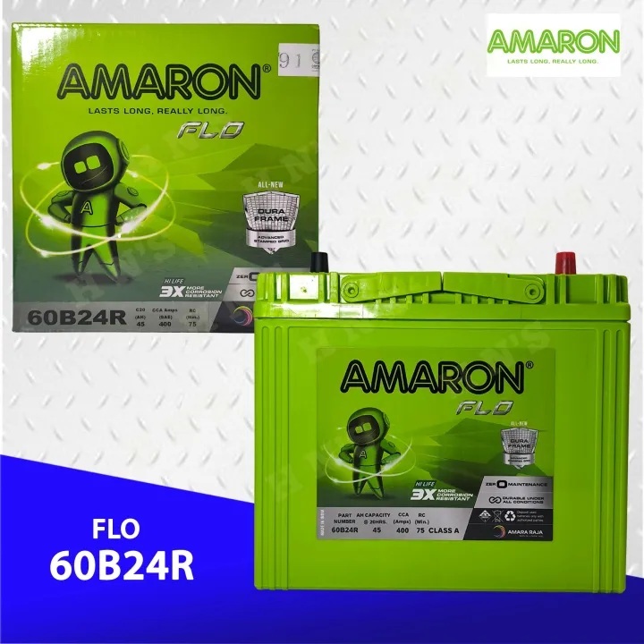 Amaron Hi Life 60B24R (1SNF - Reverse) NS60 Maintenance Free Car ...