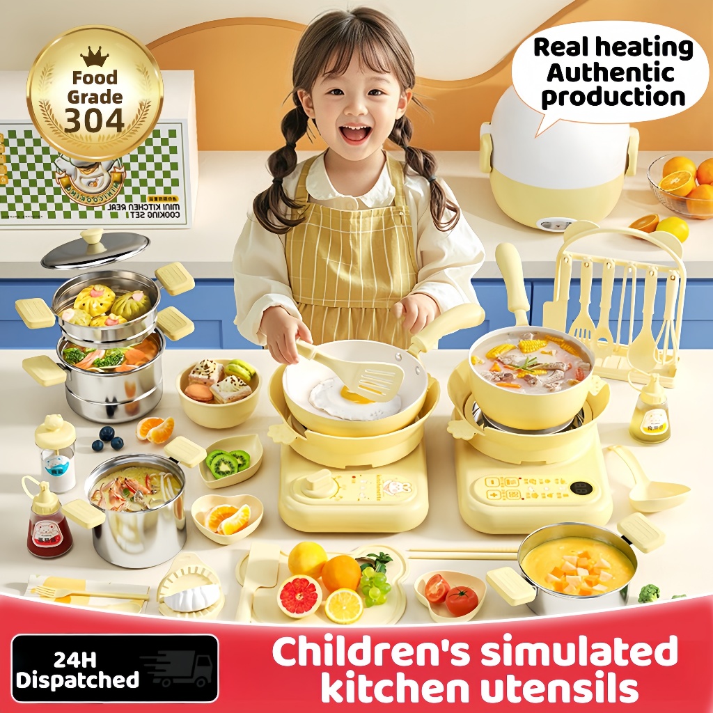 Kitchen Toys for Girls Mini Real Cooking Set Toys Ketchen Toys for Kids ...