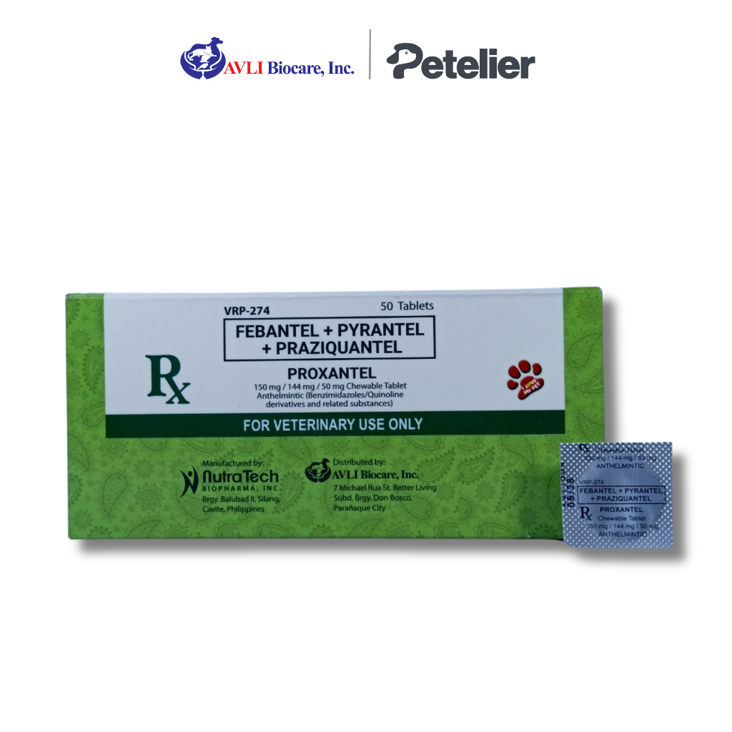 Proxantel Dewormer Chewable 1 Tablet for Dogs and Cats (W/Sticker ...