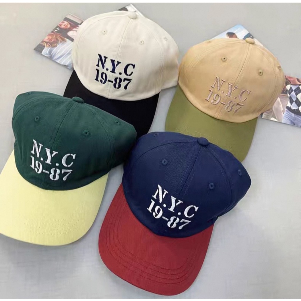 RAINBOWCO NYC 1987 Combination Korean Baseball Cap Unisex Fashion Cap ...