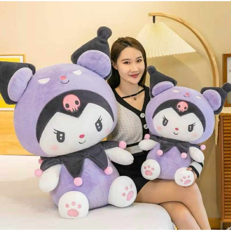COD Monster Kuromi Cartoon Doll Plush Toy KUROMI VIOLET Purple 35CM ...