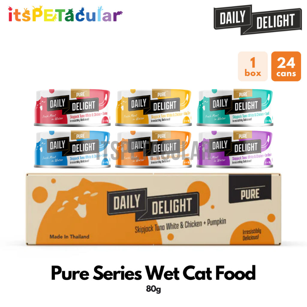 Daily Delight Wet Cat Food Jelly / Pure / Mousse (24 CANS PER BOX ...