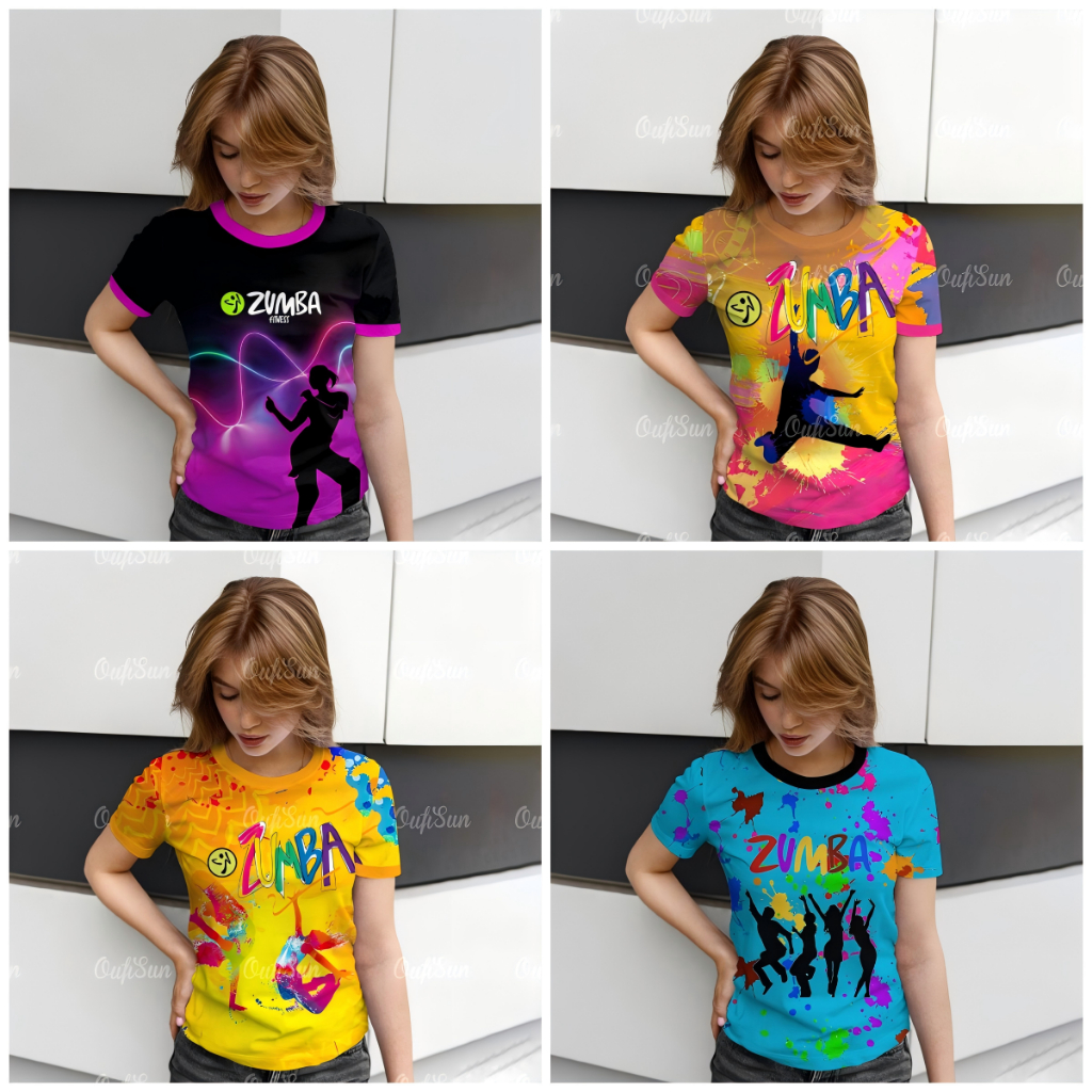 Sublimation Zumba Uniform T-shirt for Women Outdoor Sports Zumba T ...
