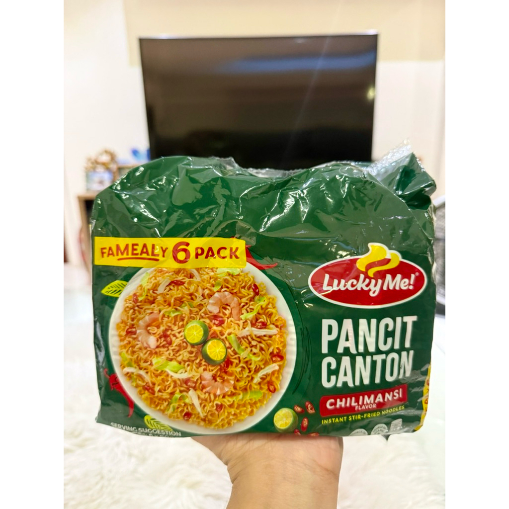 LUCKY ME PANCIT CANTON CHILIMANSI FAMEALY PACK 6 PACK | Shopee Philippines