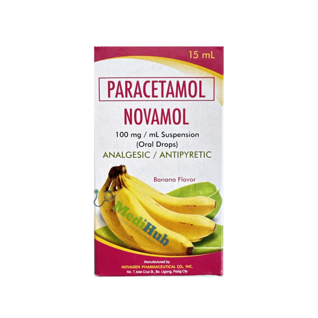 Paracetamol 100 mg/mL Suspension Oral Drops (NOVAMOL) 15mL | Shopee ...