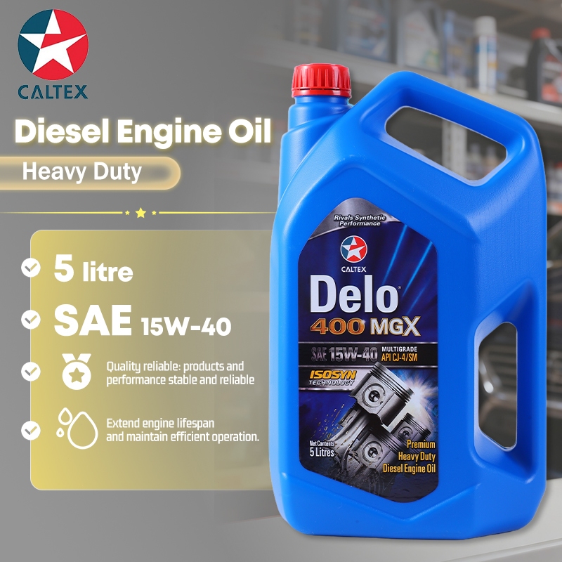 Caltex Delo 400 MGX 15W-40 5 Litre Multigrade Premium Heavy Duty Diesel ...