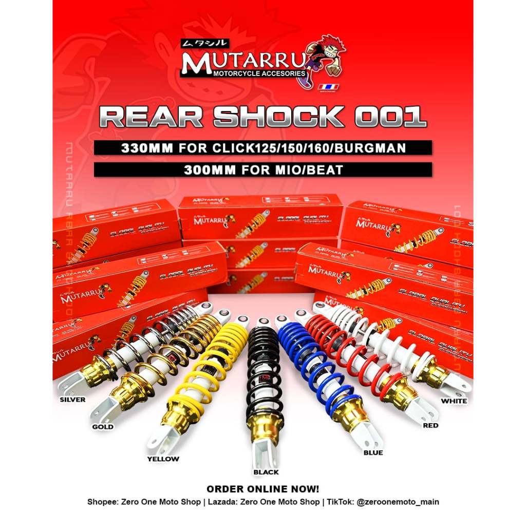 Z1 Mutarru 001 shock absorber for Burgman 125/Click 125/150&160 330mm ...