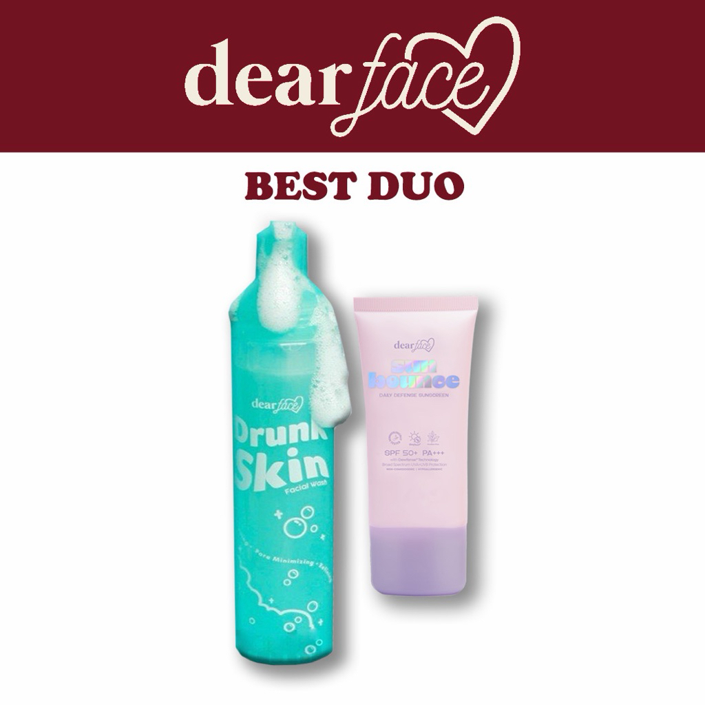 BEST DUO Dear Face Drunk Skin and Sunblock | Shopee Philippines