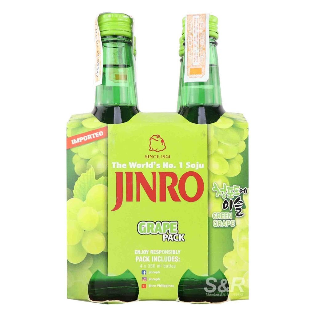 Jinro Green Grape Soju (360mL x 4pcs) | Shopee Philippines