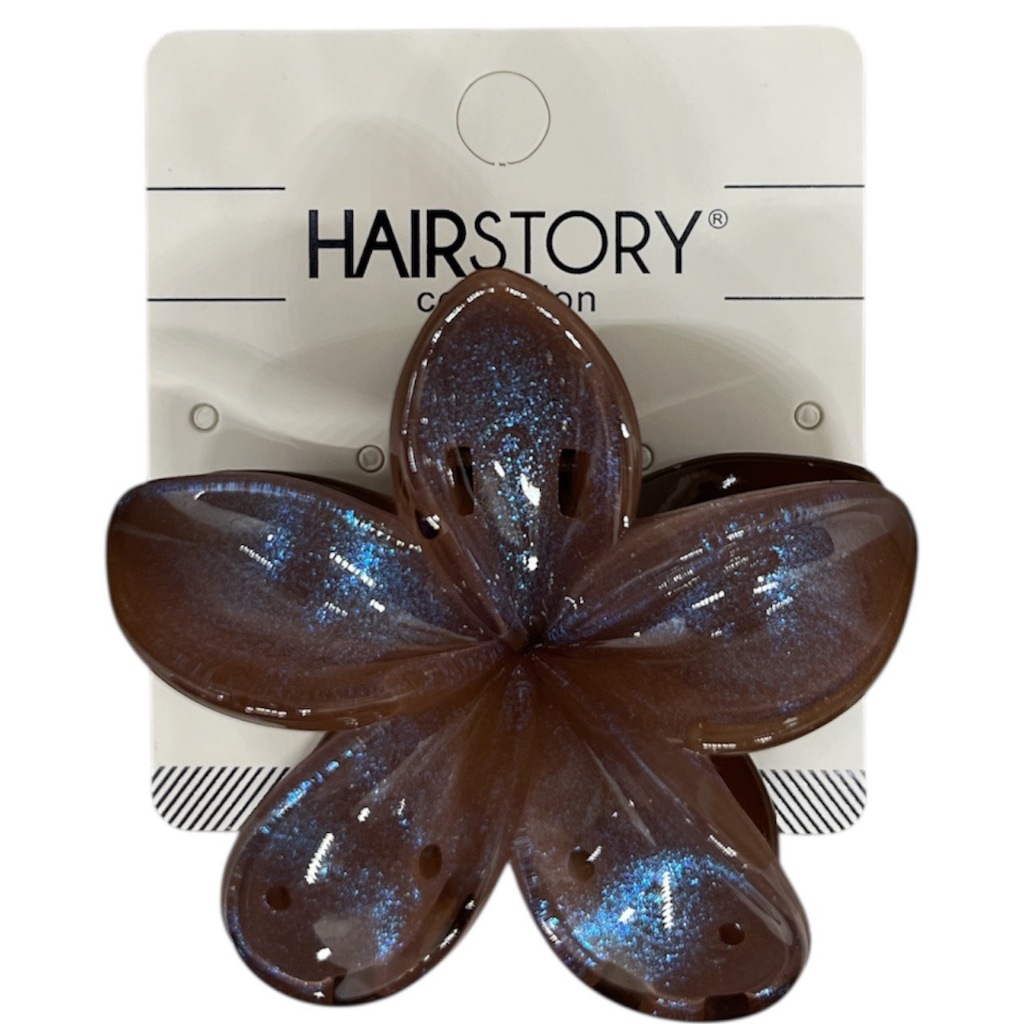 HAIRSTORY D824 Shimmer Double Sided Flower Orchid Hair Clamp | Shopee ...
