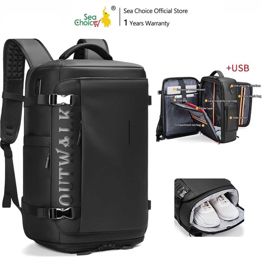 SEA CHOICE Fashion Backpack with USB Port & Shoe Compartment, Outdoor ...