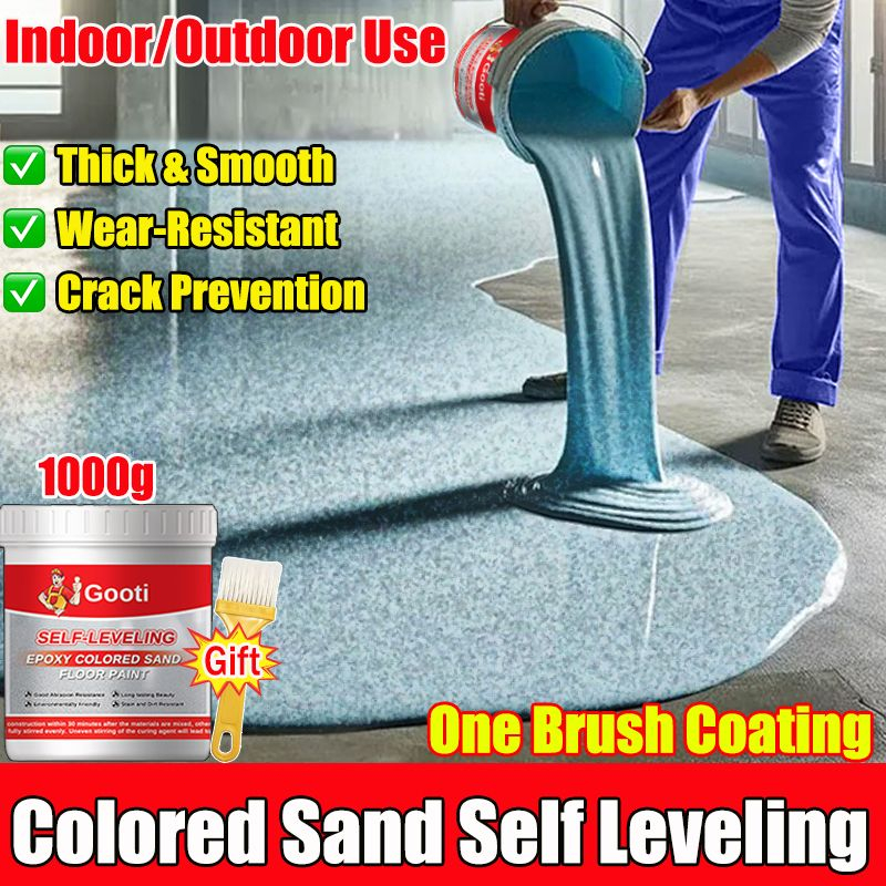 5KG GOOTI Epoxy Colored Sand Self-Leveling Cement Floor Paint ...
