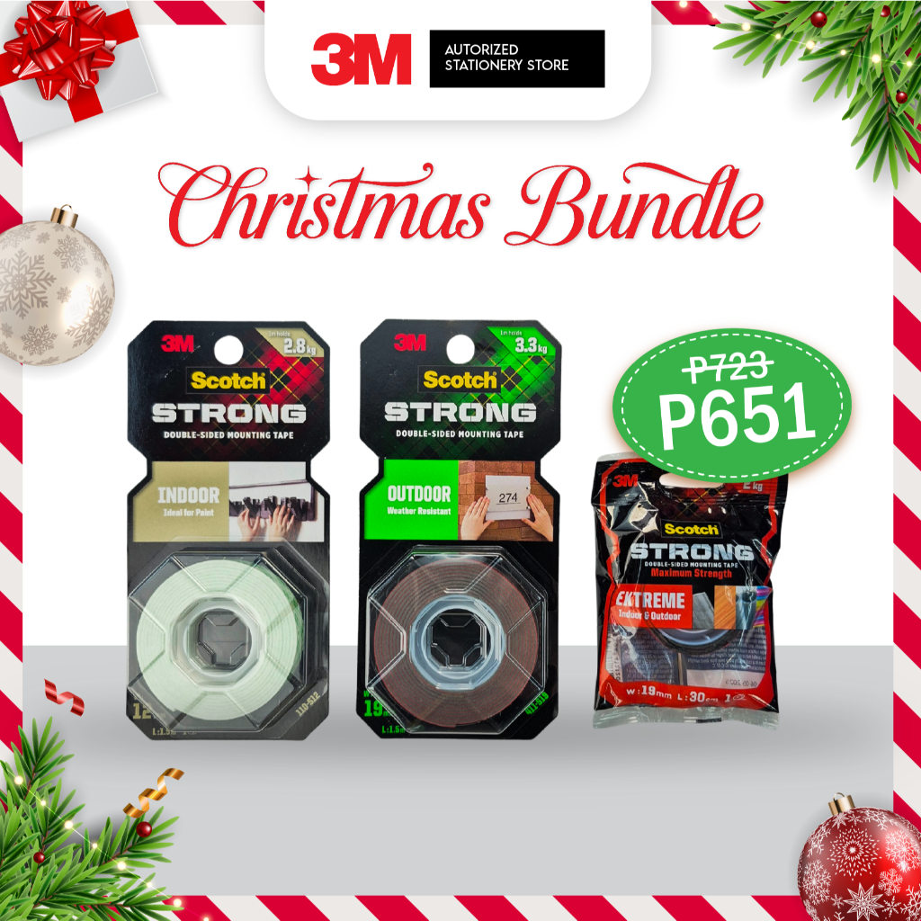 3M Scotch Christmas Bundle – Heavy-Duty Mounting Tape Collection ...