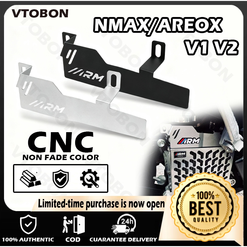 ARM Radiator Neck Cover AEROX/NMAX V1 V2 CNC Precision Radiator Neck ...