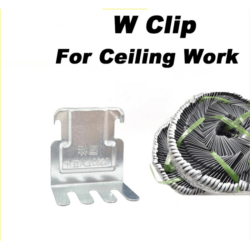 100PCS 200/300/500PCS W Clip Double Furring Clip Wclip Metal Furring ...