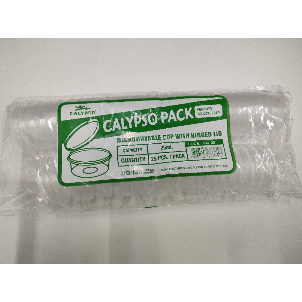 Hinged Cup 25mL 25 pieces Calypso 4cm x 2.54cm | Shopee Philippines