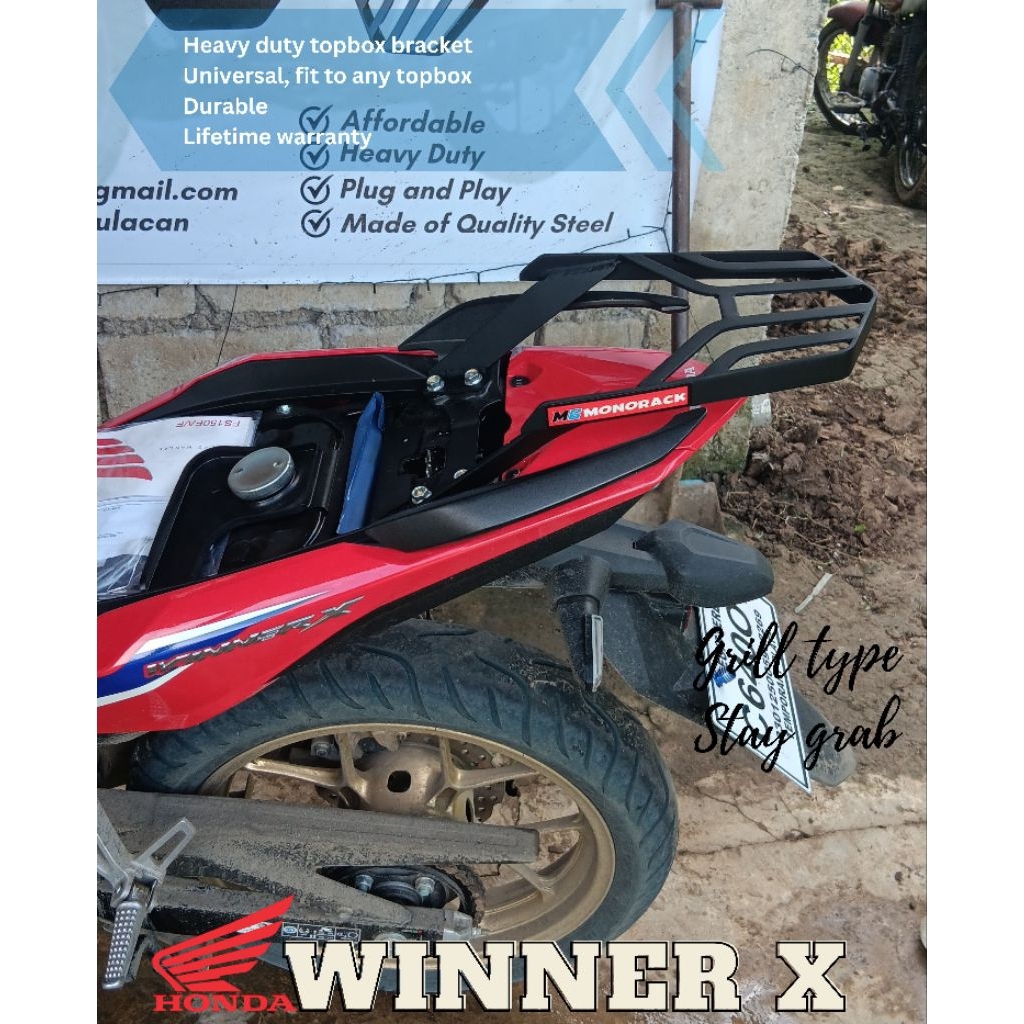 Honda Winner X Grill Type Stay Grab Topbox Bracket Heavy Duty | Shopee ...
