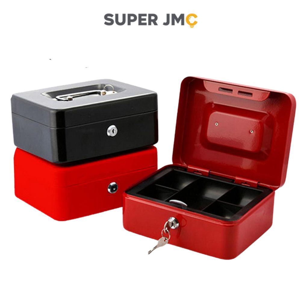 Super JMC 15CM Portable Steel Small Safebox Cash Coin Money Security ...