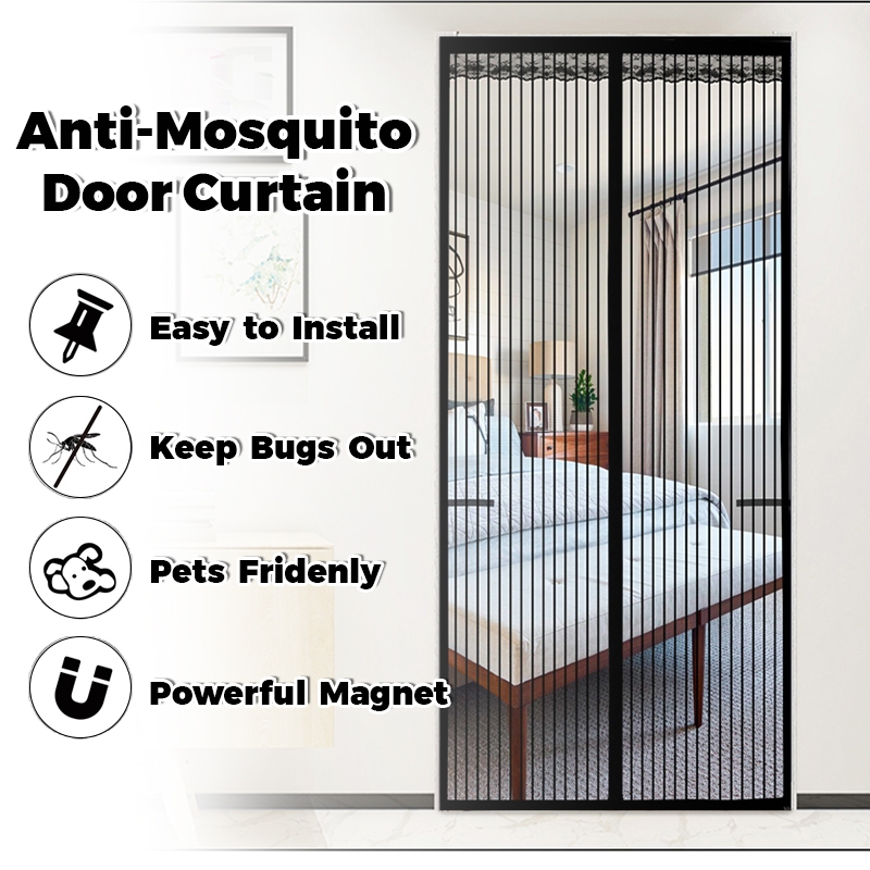 Magnetic Door Screen Simple Anti Mosquito Screen Mesh Door Curtain ...