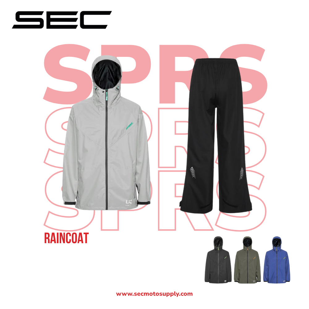 SEC Raincoat for motorcycle SPRS RA025 Raincoat (M-2XL) | Shopee ...