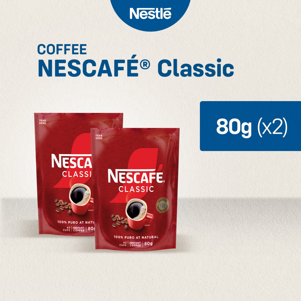 NESCAFÉ Classic Instant Coffee 80g - Made with Robusta Beans - Pack of ...