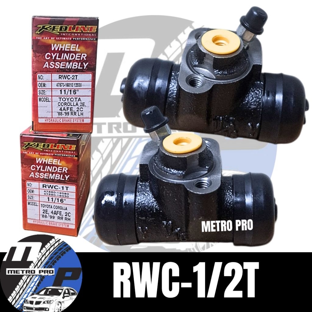 REDLINE Wheel Cylinder Assembly 11/16"(RWC-1/2T)For TOYOTA COROLLA 2E ...
