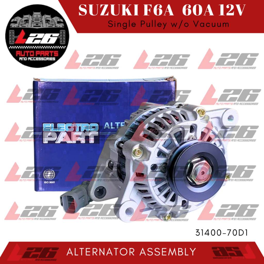 Suzuki F6A/F5A Alternator Assembly 60A 12v 31400-70D1 Single Pulley ...