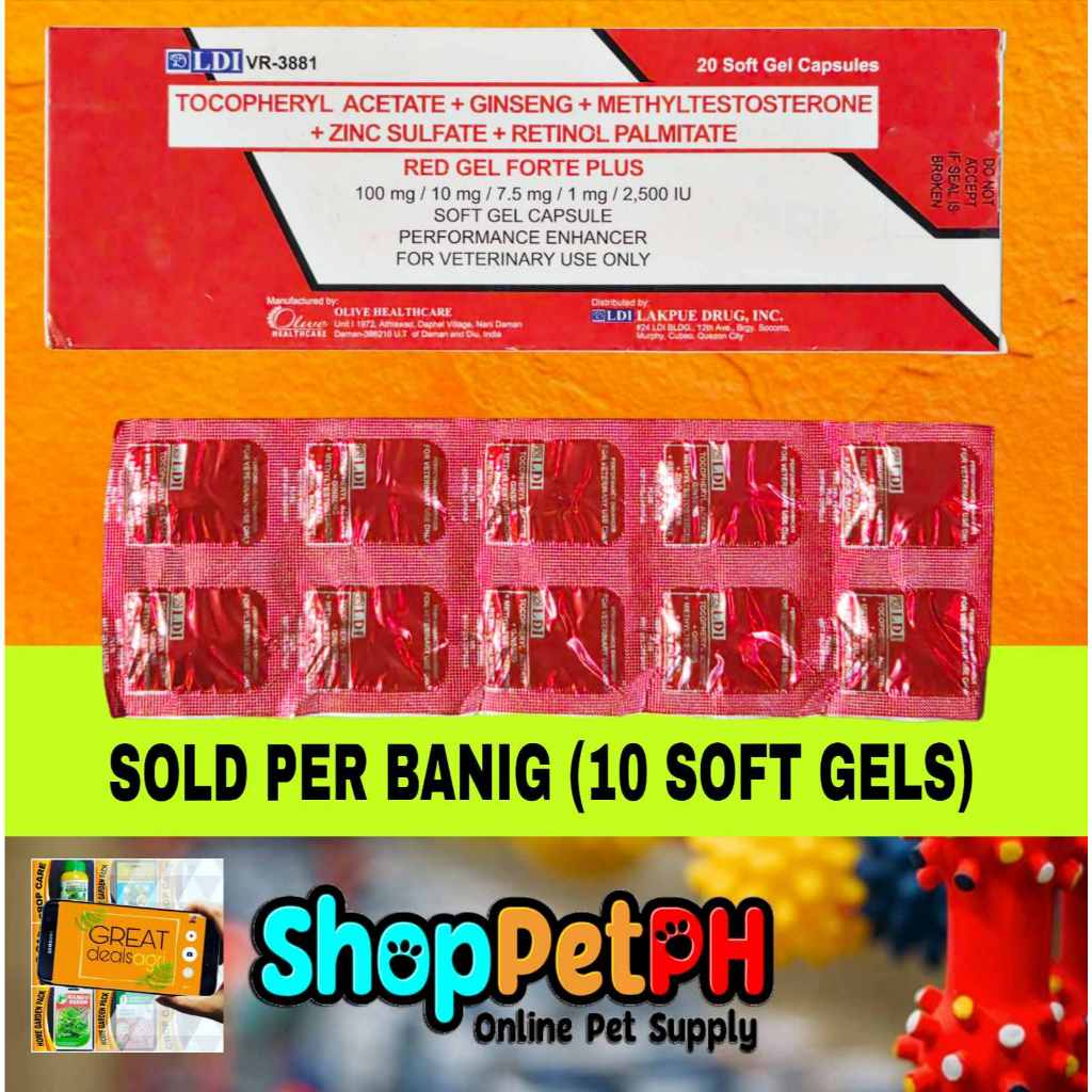 RED GEL FORTE PLUS (1 BANIG OR 10 SOFT GEL CAPSULES) LDI | Shopee ...