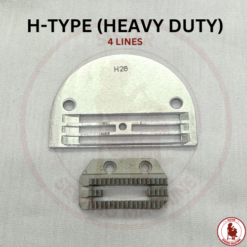 [H Type; 4 lines -- Heavy Duty] Needle Plate and Feed Dog for Single ...
