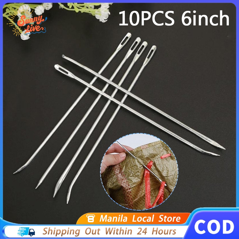 10pcs Stainless Steel 6inch Yarn Knitting Needle For Sack Sealer Sack ...
