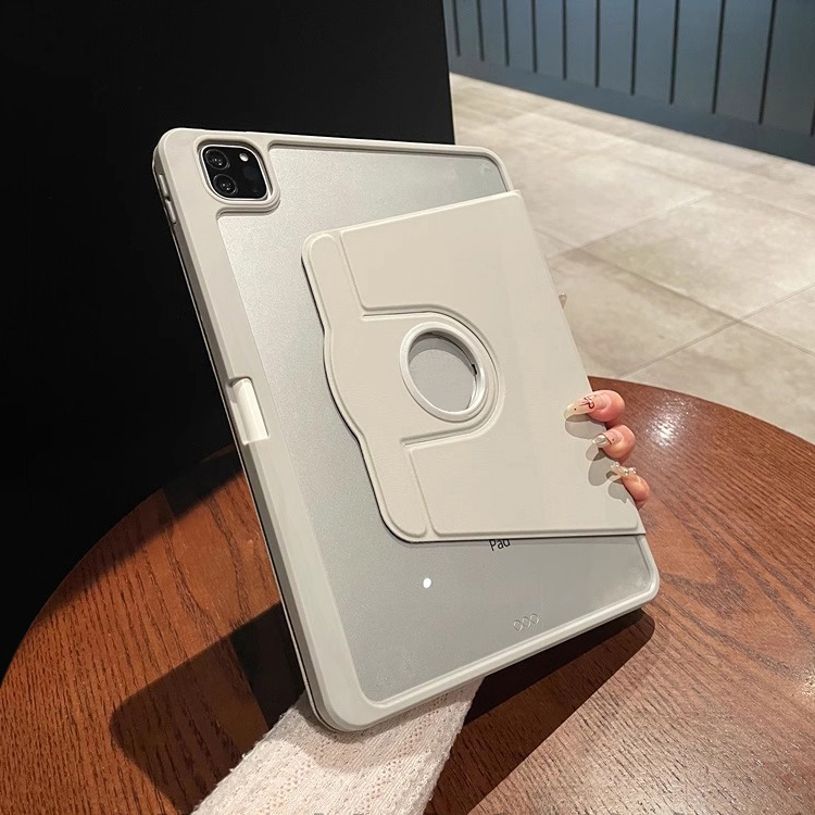 360° Rotating Pen Holder Clear Flip Tablet Case Apple iPad Mini Air Pro ...